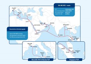 SEA-ME-WE 5 Submarine Cable Route Map